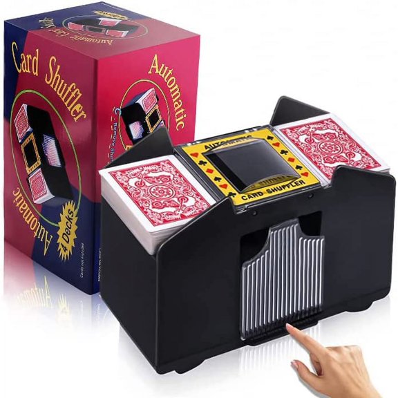 Automatic Card Shuffler 1/2/4/6 Decks, Battery-Operated Electric ...