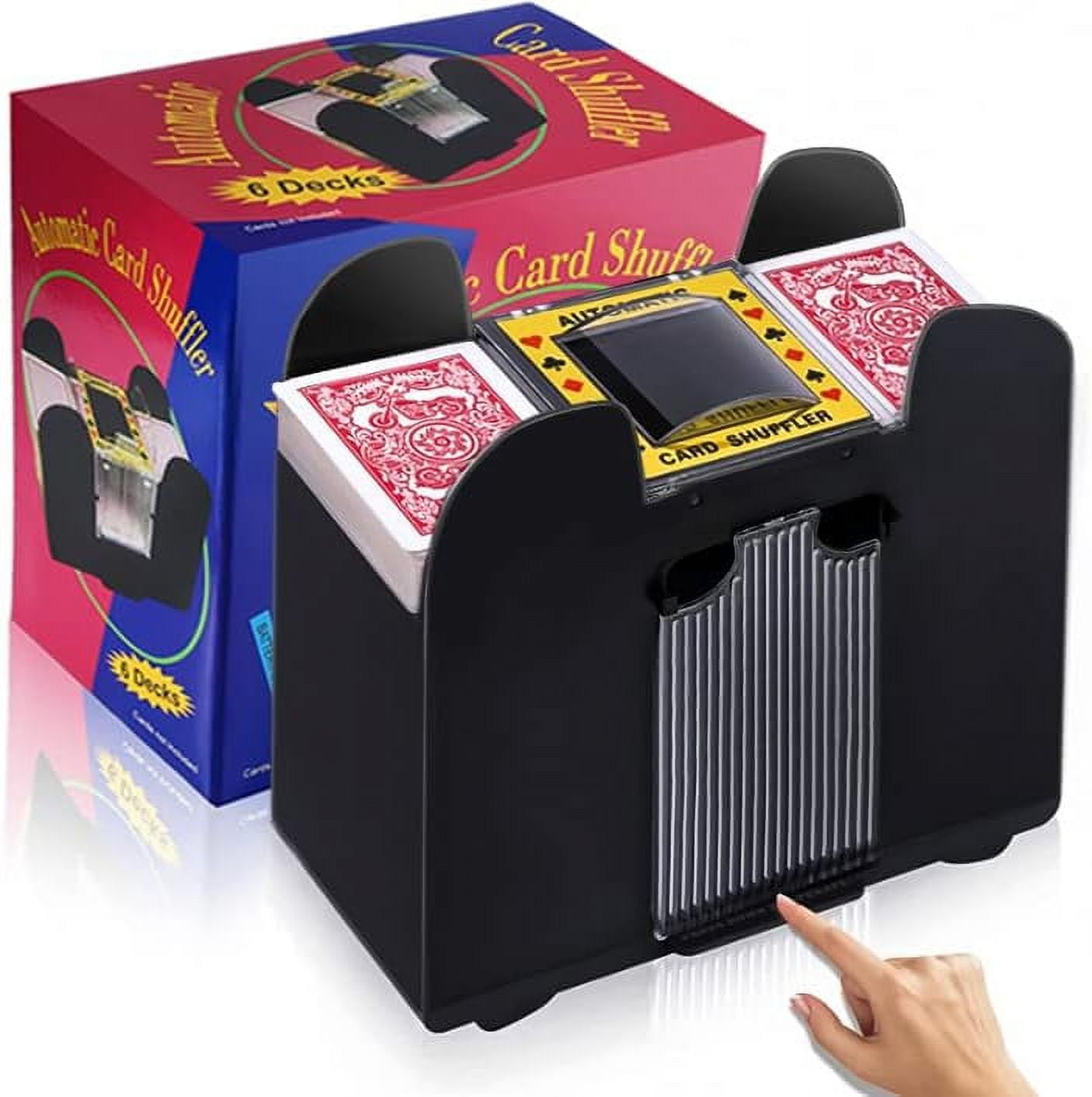 Automatic Card Shuffler 1/2/4/6 Decks, Electric Battery-Operated ...