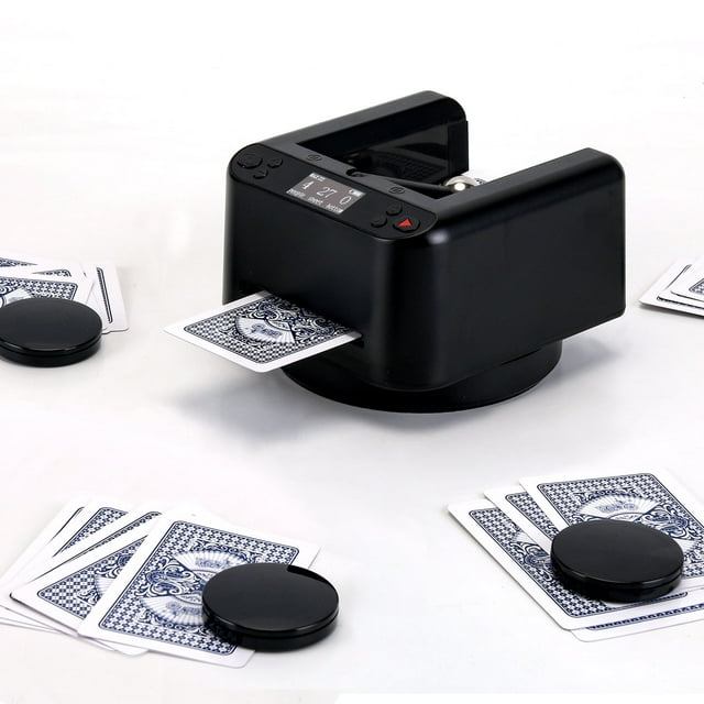 WINB Automatic Card Shuffler and Dealer, 360° Rotating Card Machine, 1 ...