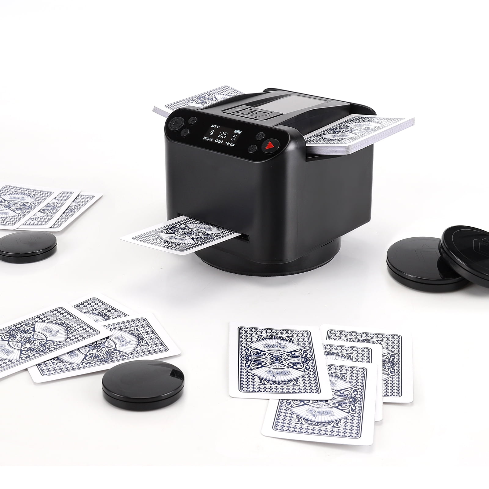 Automatic Card Shuffler and Dealer, 360° Rotating Card Machine with ...