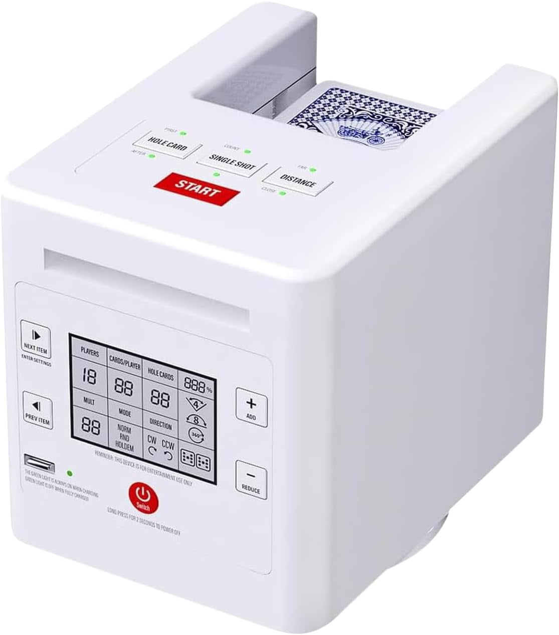 Automatic Card Shuffler and Dealer Machine for 1-12 Players, 4 Deck ...