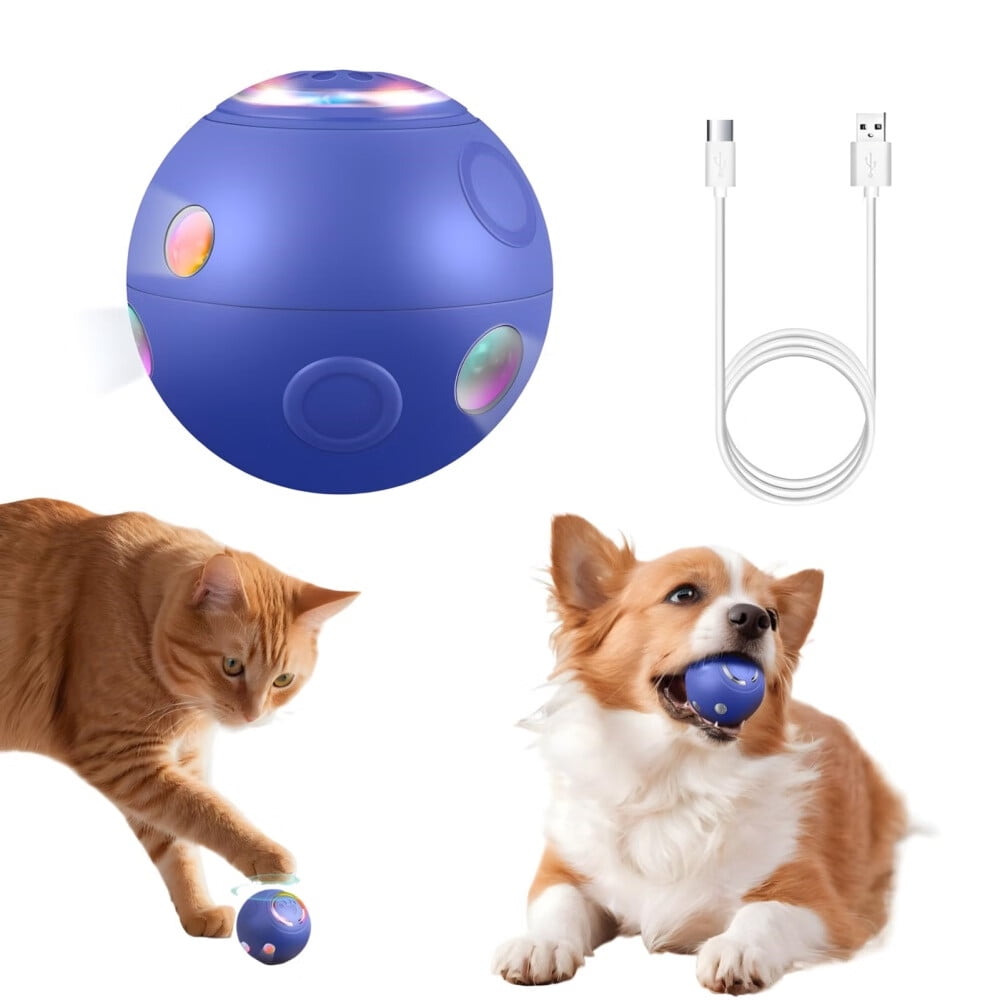 Automatic Cat Ball Dog Toy,Smart Rolling Ball Toy for Dog Cat,Electric ...