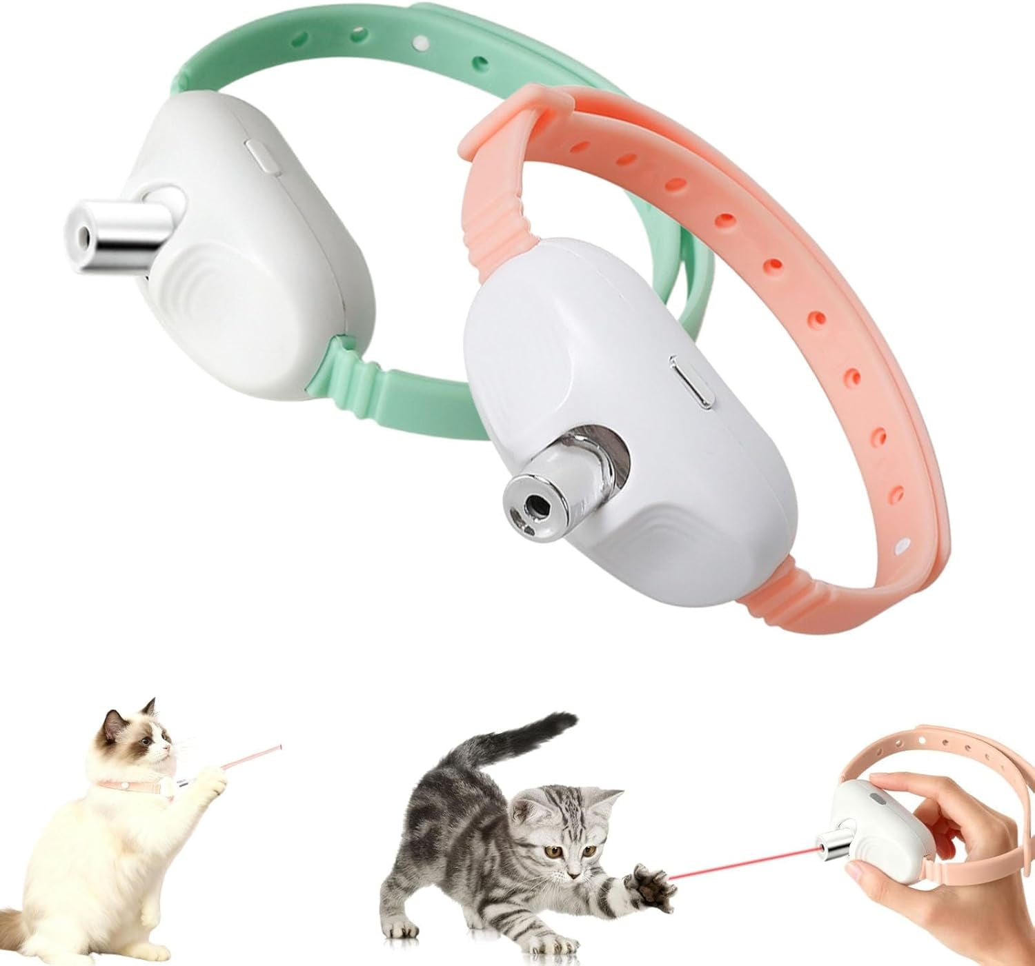 Automatic Cat Collar with LED Light, Interactive Cat Toys for Bored ...