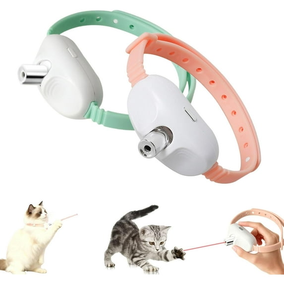 Automatic Cat Collar with LED Light, Interactive Cat Toys for Bored ...