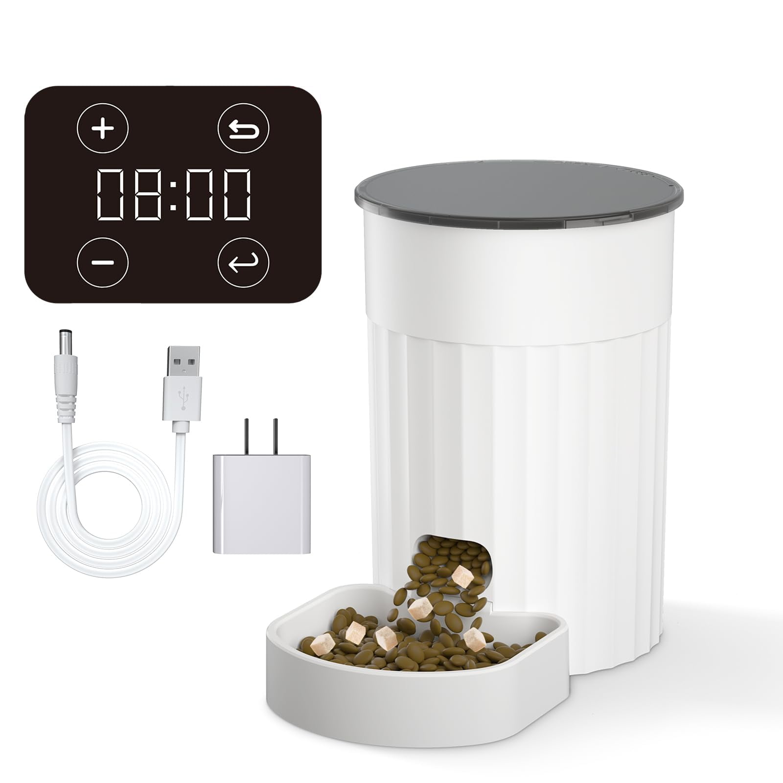 Automatic Cat Feeder 3L, Timed Cat Feeders For Dry Food, Programmable ...