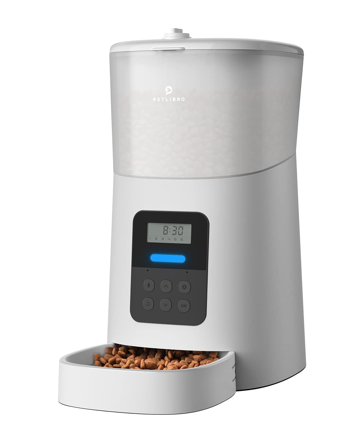 Automatic Cat Feeder, 6L Auto Pet Cat Dry Food Dispenser with Clog-Free ...