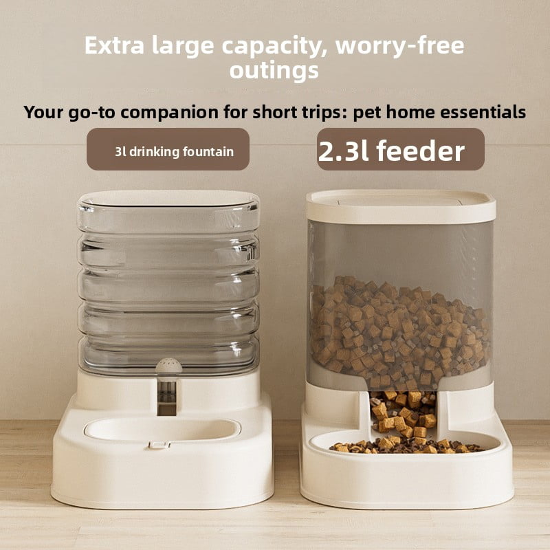 Automatic Cat Feeder Cat Bowl Cat Food Bowl Drinking Water Two-in-One ...