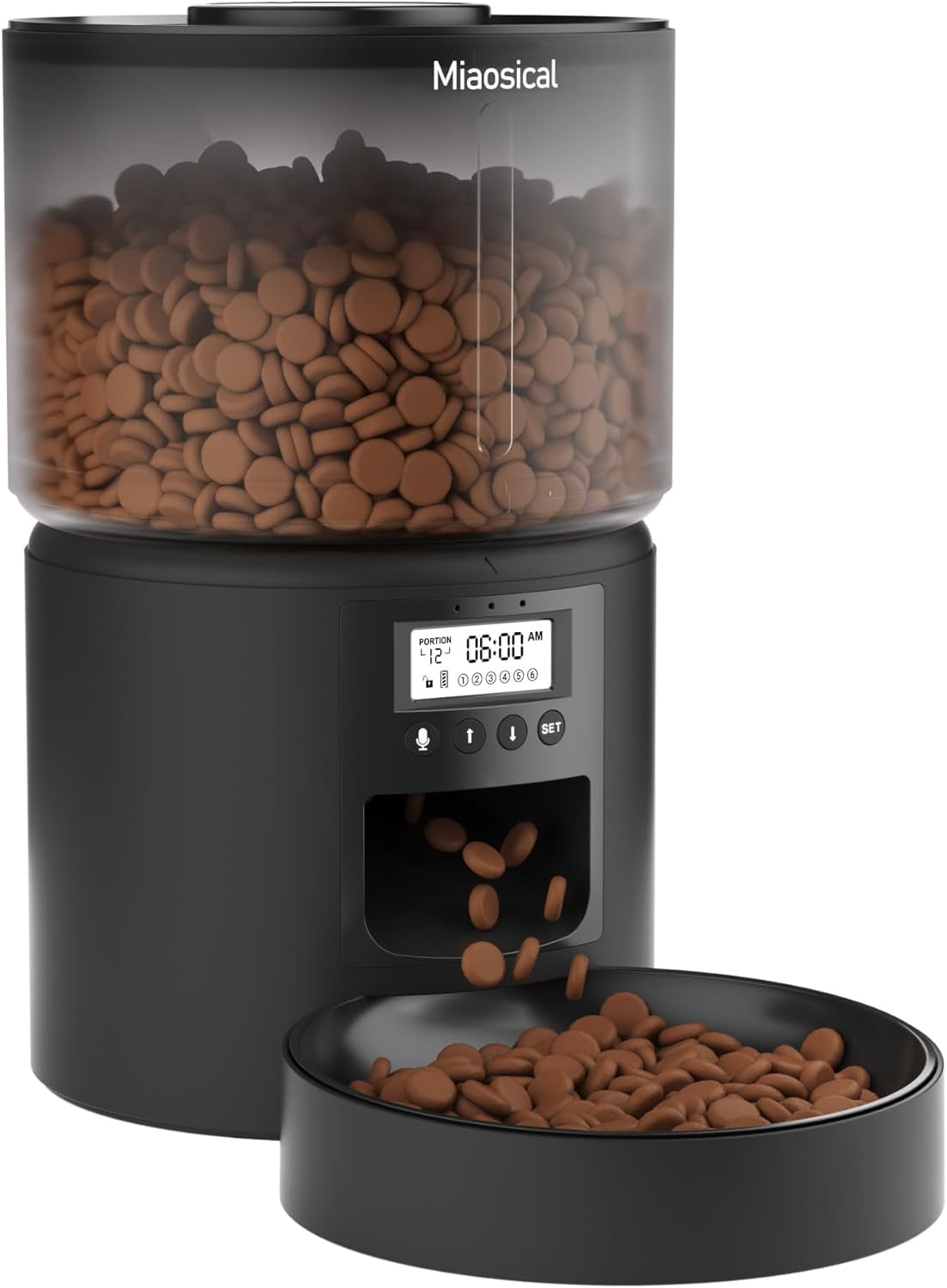 Automatic Cat Feeder Flexible Schedule Timer,6 Meals/Day,1-12 Portions ...