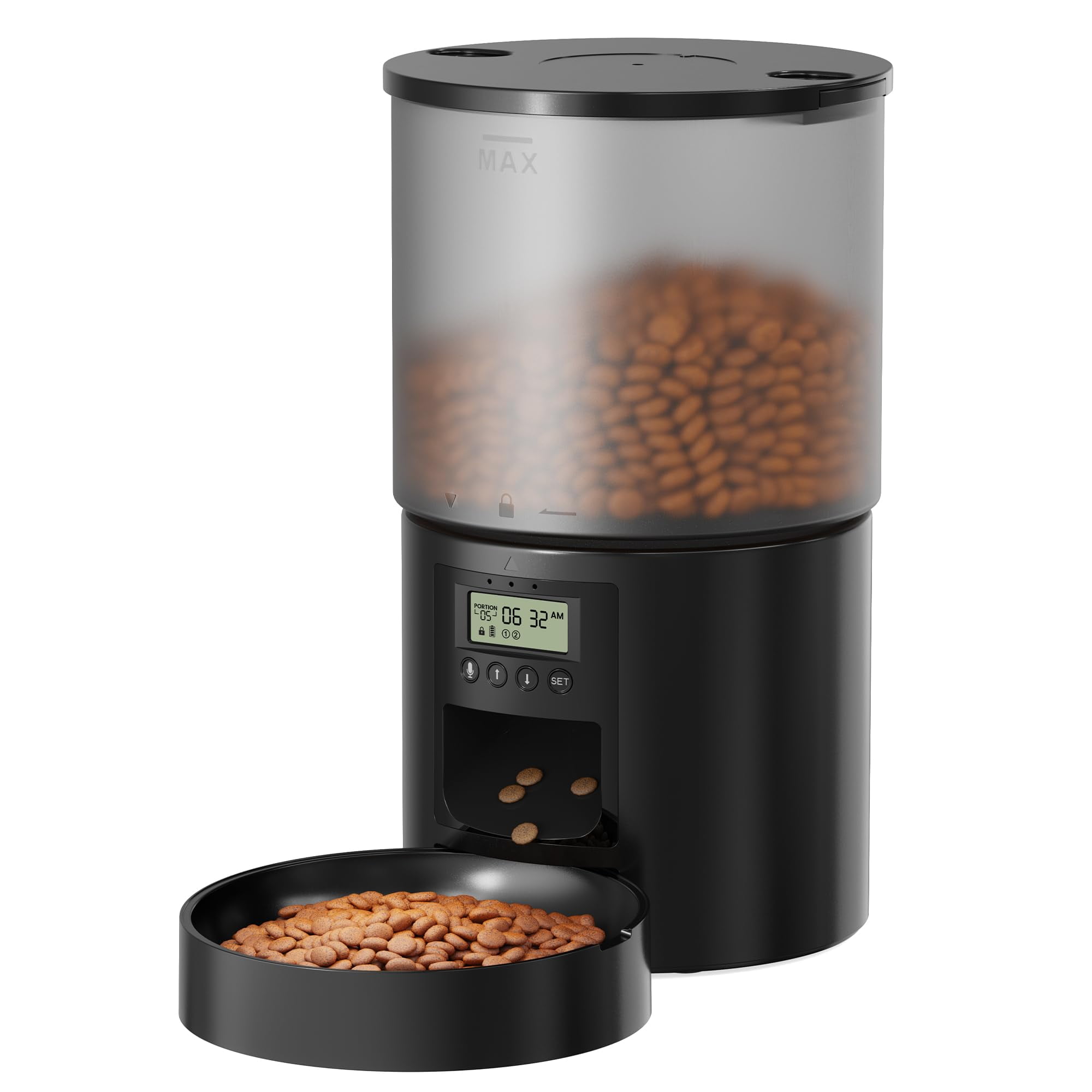 Automatic Cat Feeder Food Dispenser: 4L Auto Dog Feeder with 1-6 Meals ...