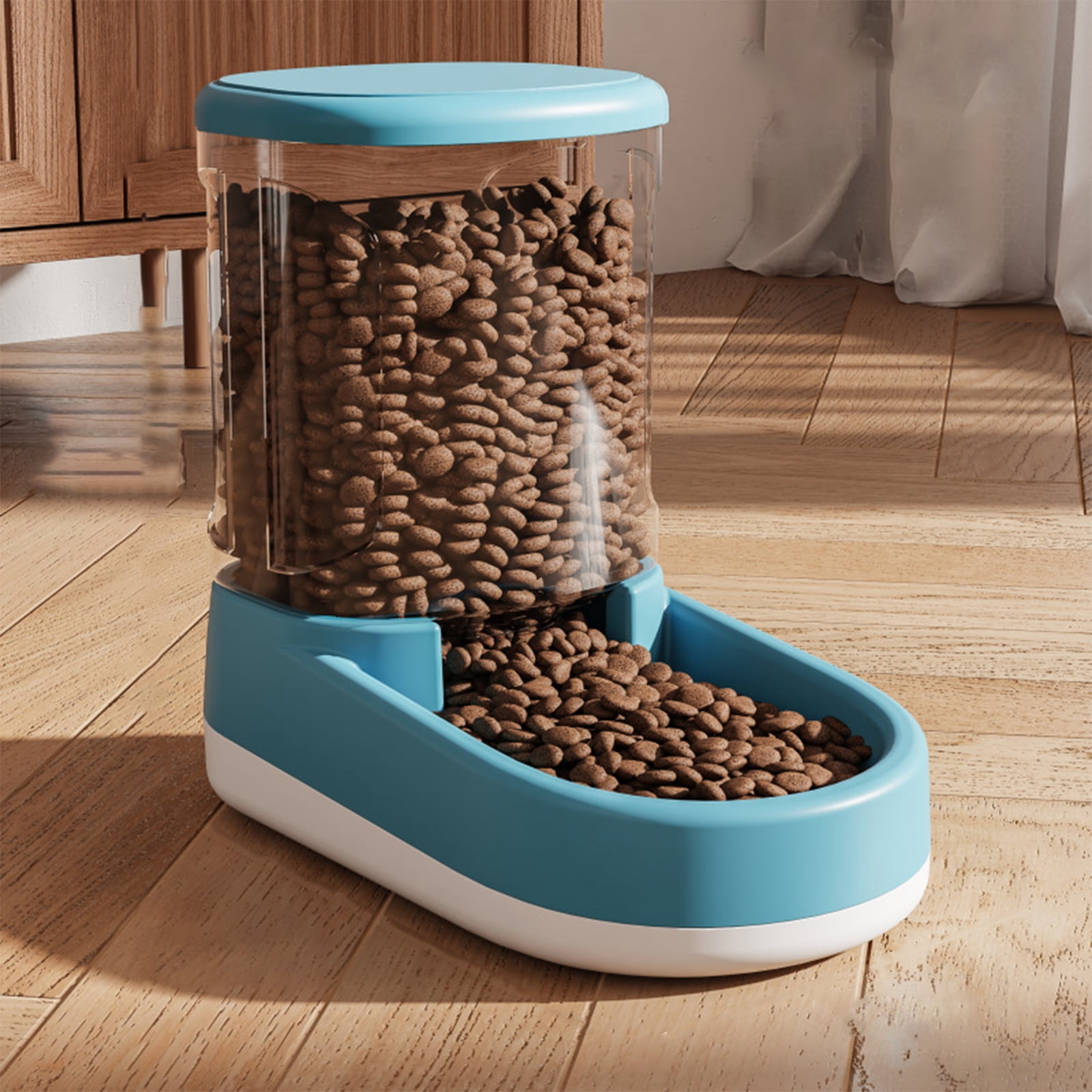 Automatic Cat Feeder Pet Dog Food Storage Bowl Water Dispenser Set Cute ...