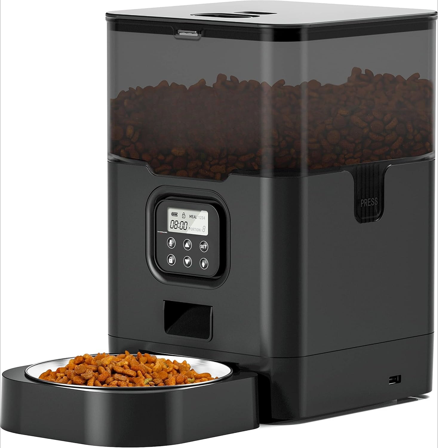 Automatic Cat Feeder - Timed Feeder for Cats and Dogs with Dry Food ...