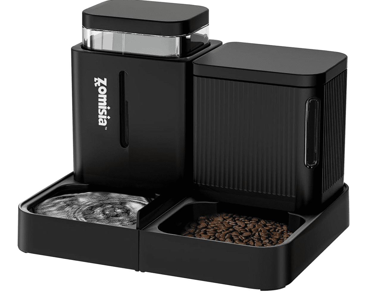 Automatic Cat Feeder and Water Dispenser Set, 2 in 1 Gravity Cat Food ...