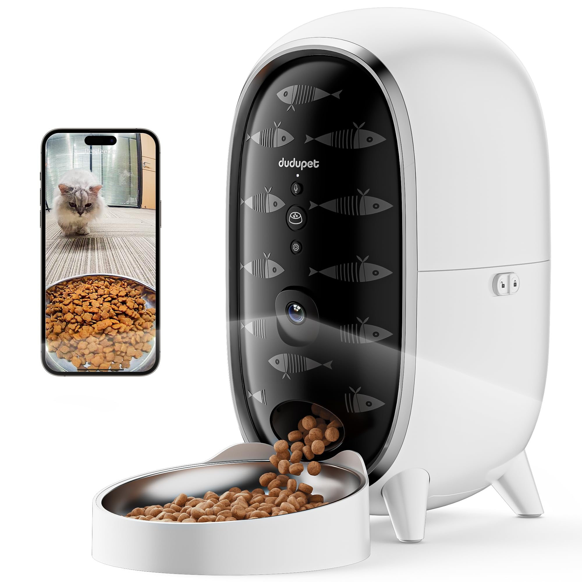 Automatic Cat Feeders, 3L Timed Cat Dry Food Dispenser, Auto Dog Feeder ...