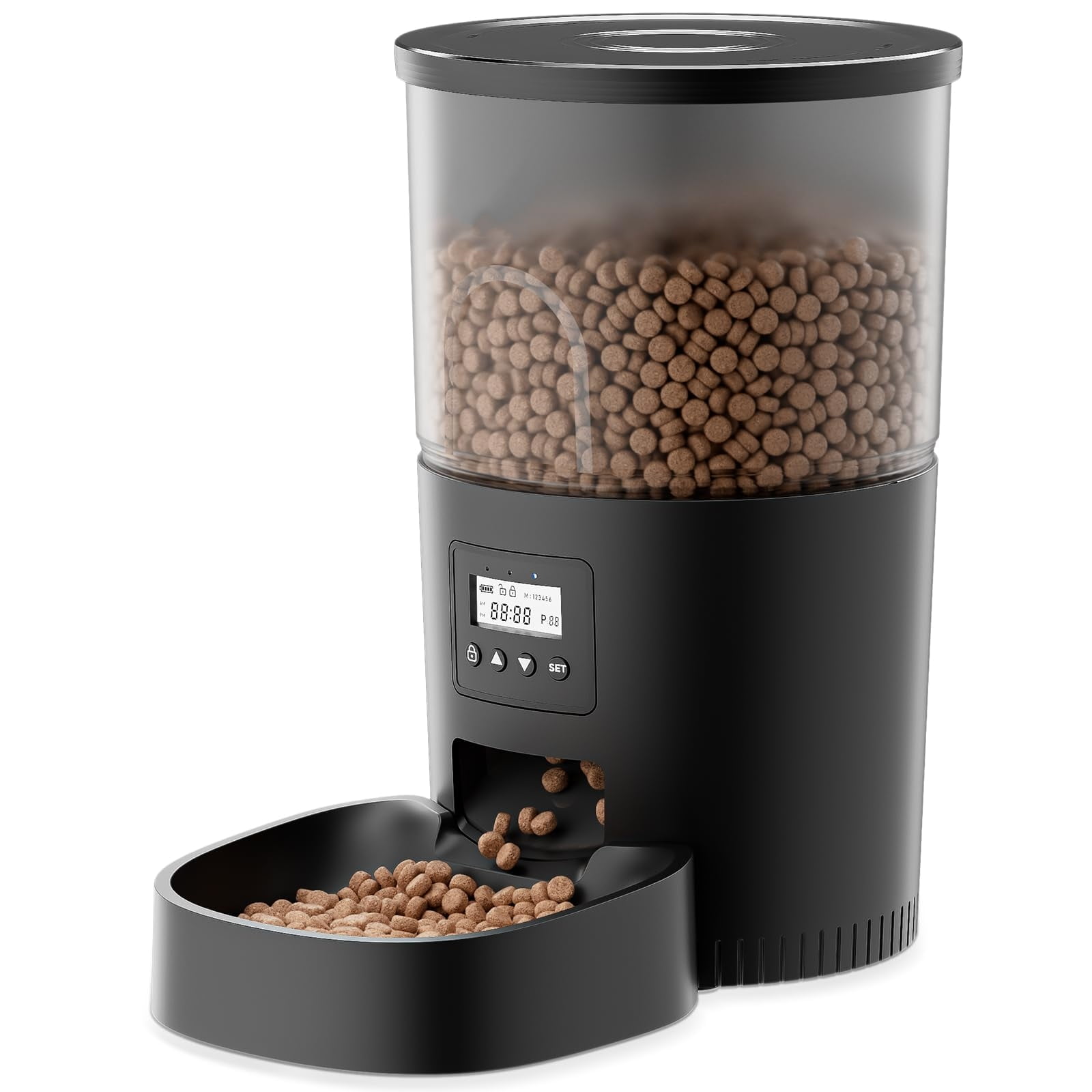Automatic Cat Feeders, 3L Timed Cat Dry Food Dispenser, Dual Power ...
