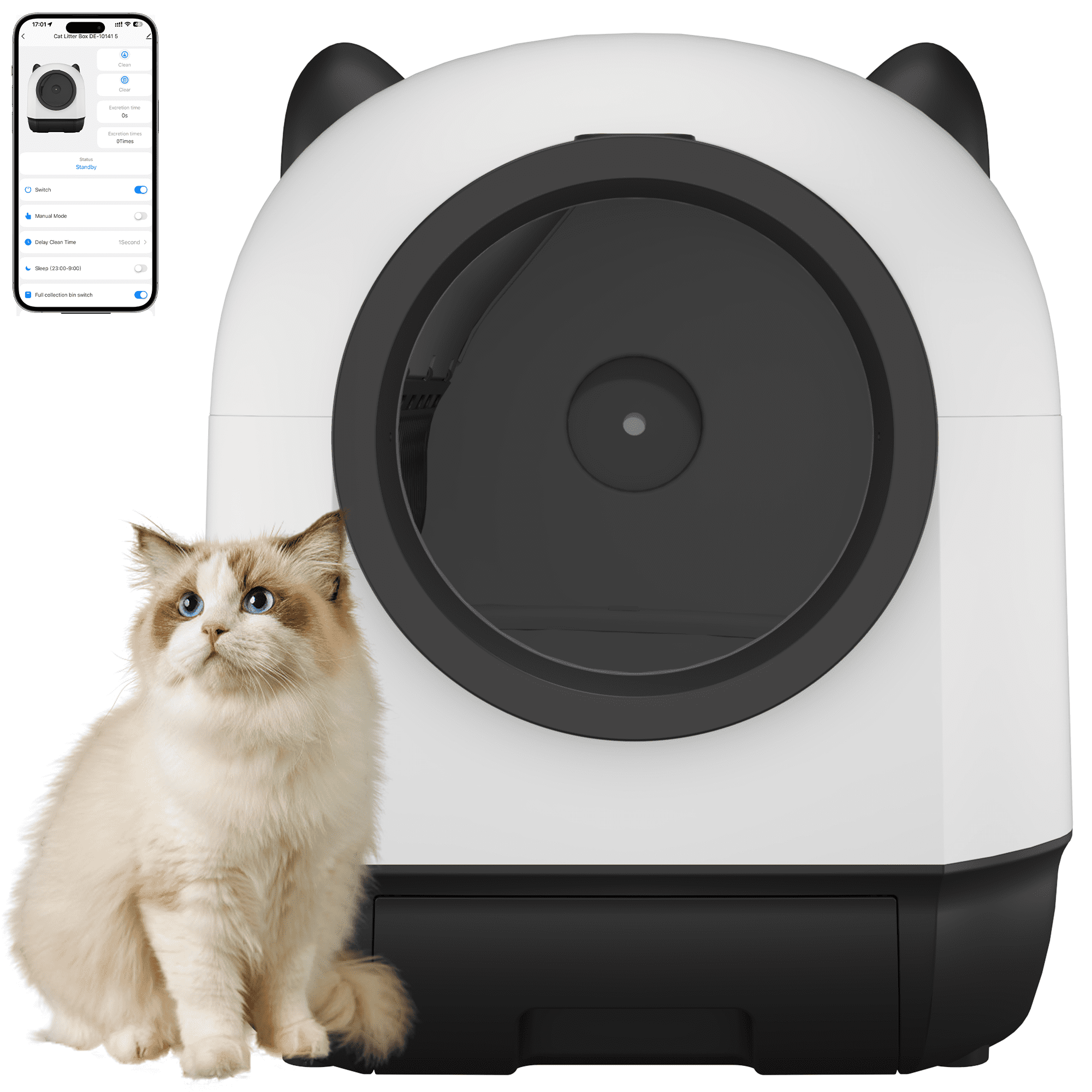 Automatic Cat Litter Box Self Cleaning Litter Box Large Capacity for ...