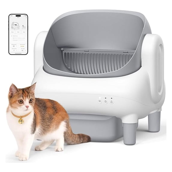 Automatic Cat Litter Box,Self Cleaning Litter Box for Multiple Cats ...
