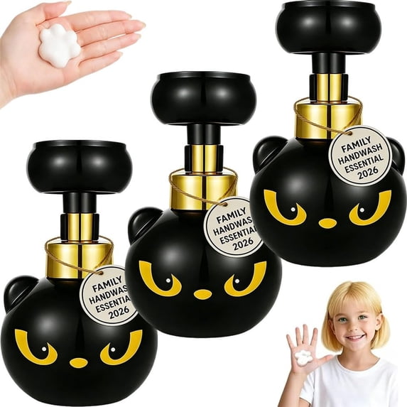 Automatic Cat Paw Soap Dispenser – Black Foaming Pump Bottle ...