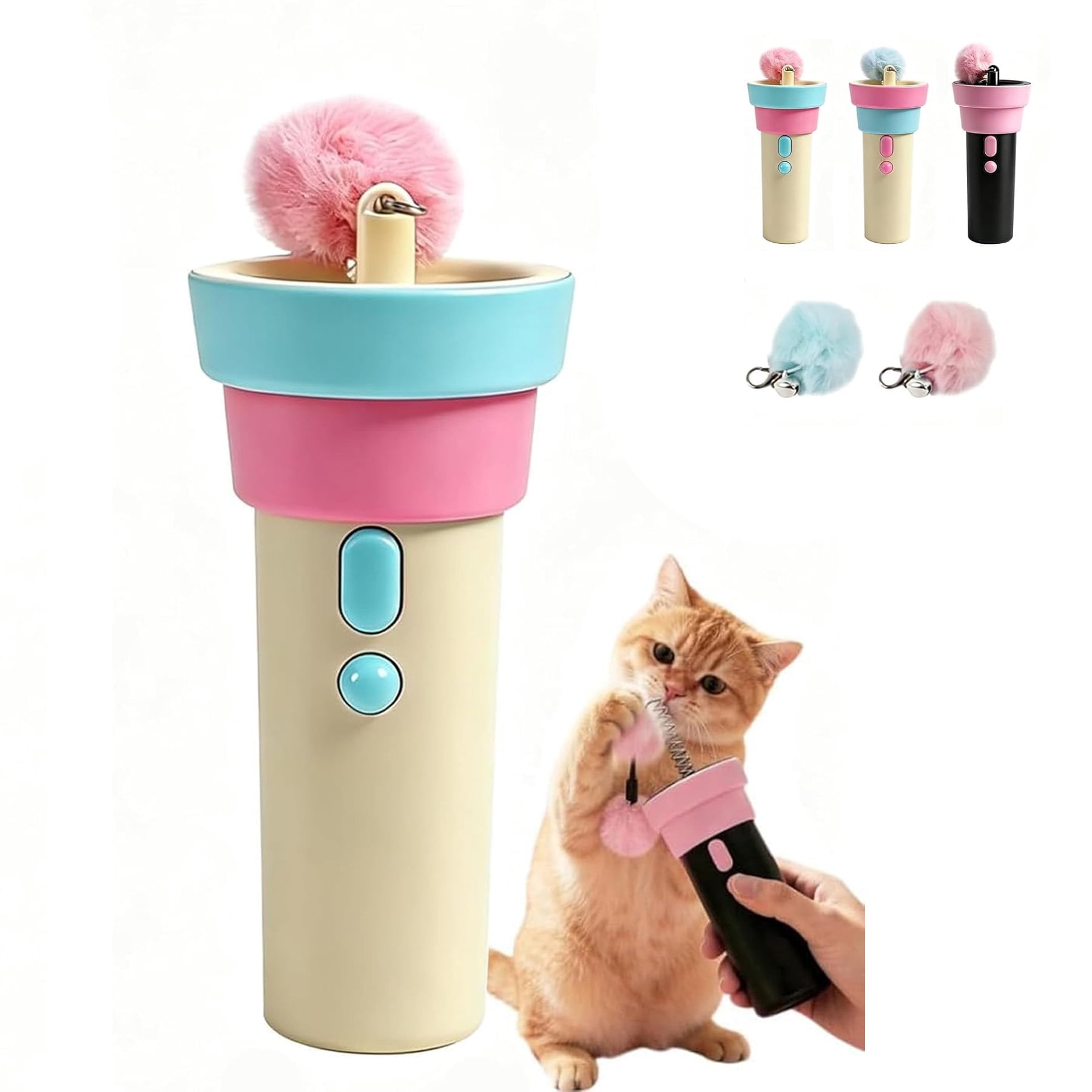 Automatic Cat Teaser Launcher - Electric Wand Toy for Indoor Cats ...