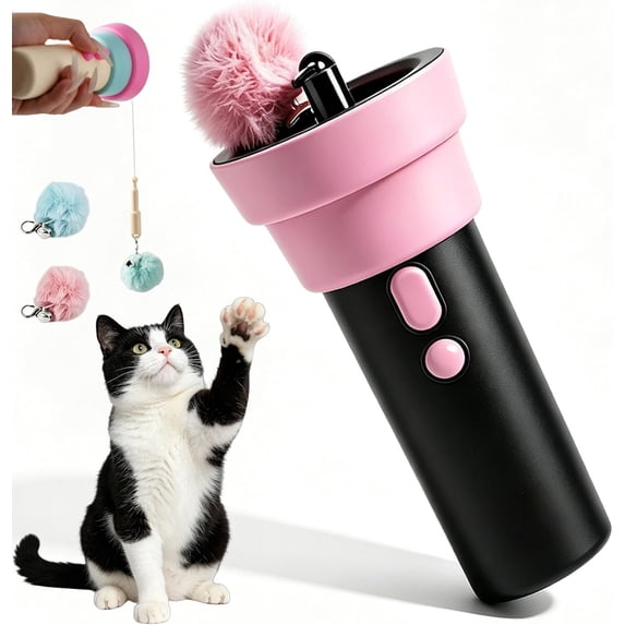 Automatic Cat Teaser Launcher for Indoor Cats, Interactive Electric Cat ...