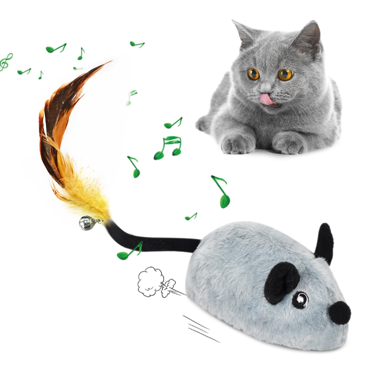 Automatic Cat Toy, Rechargeable Interactive Cat Toys for Bored Indoor ...