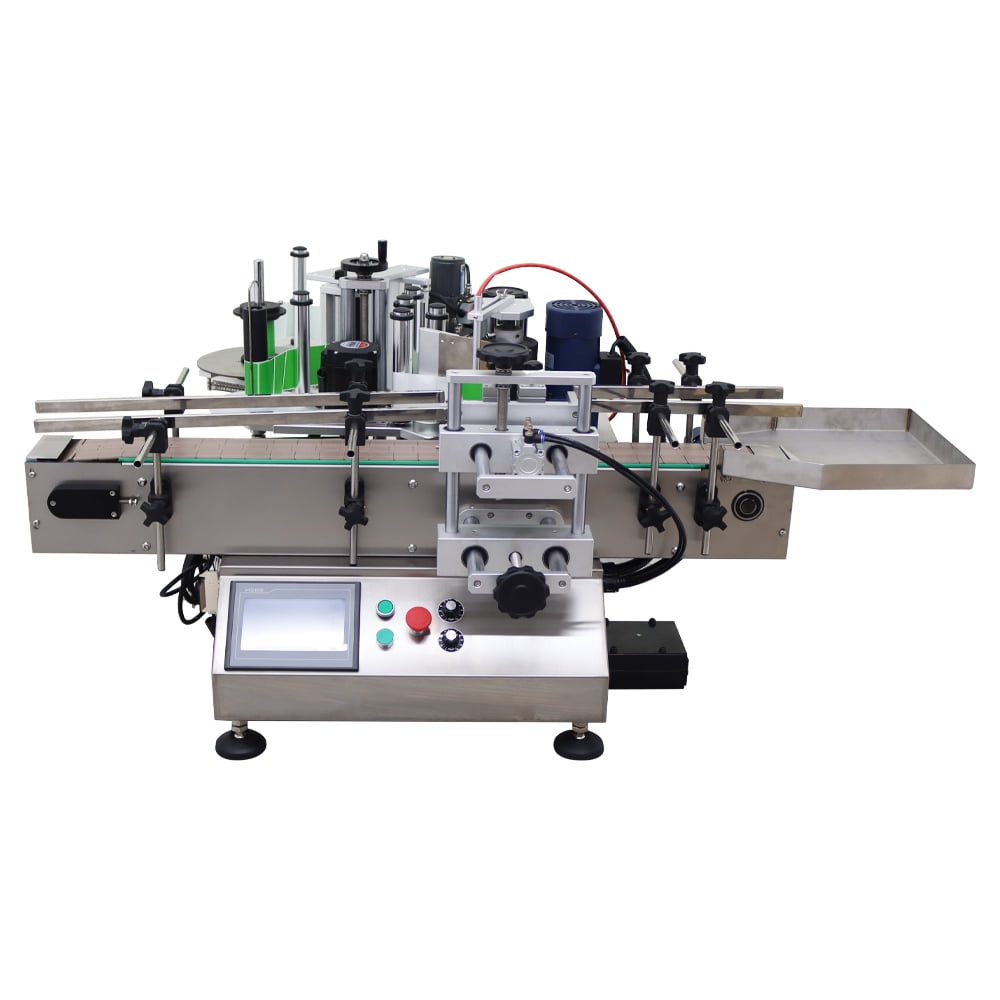 Automatic Chain Plate Conveyor Round Bottle Fixed Point High Speed Coding Labeling Machine ...