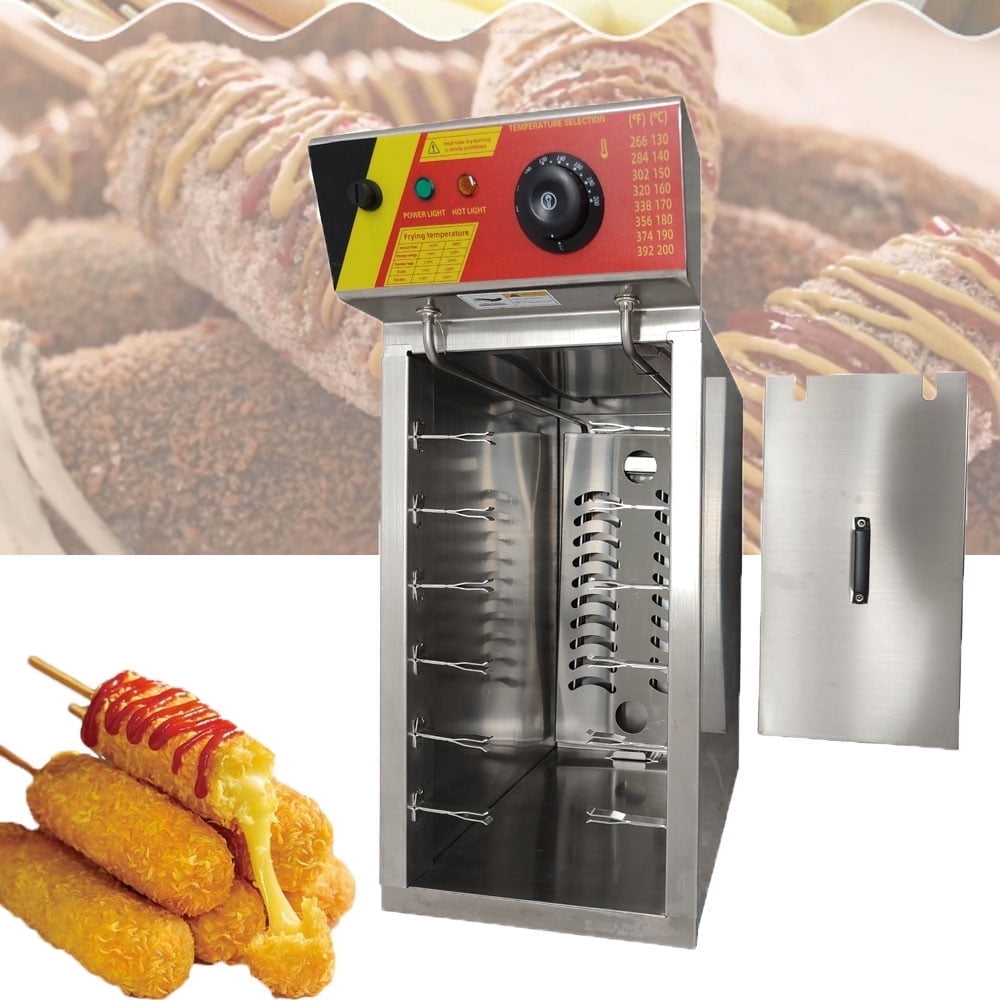 Automatic Cheese Hot dog Sticks Fryer Hot dog Frying Machine Deep Hot ...