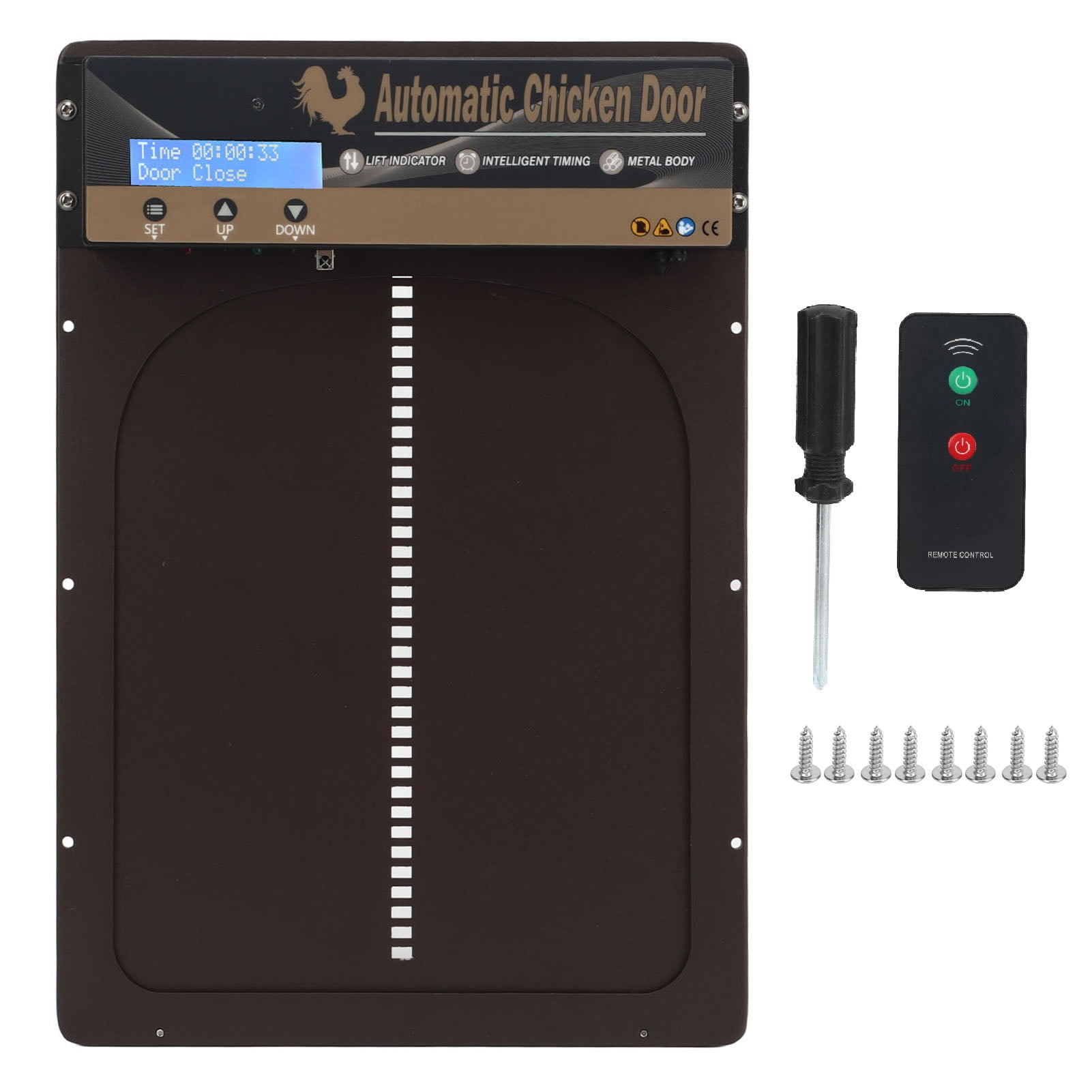 Automatic Chicken Coop Door Aluminum Chicken Door Opener With Timer Programmable Light Sensor ...