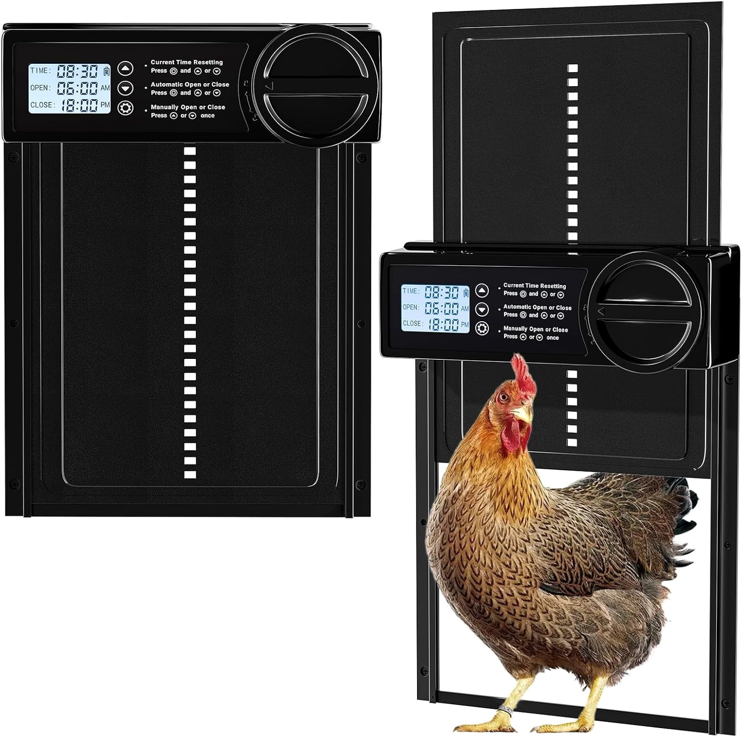 Automatic Chicken Coop Door, Battery Powered Electric Chicken Coop Door ...