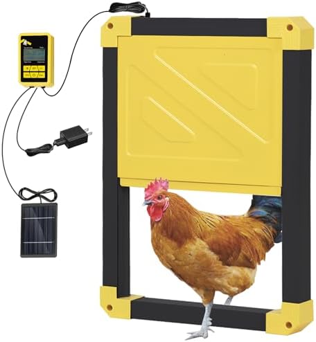 Automatic Chicken Coop Door Solar Powered Auto Chicken Door Opener for ...