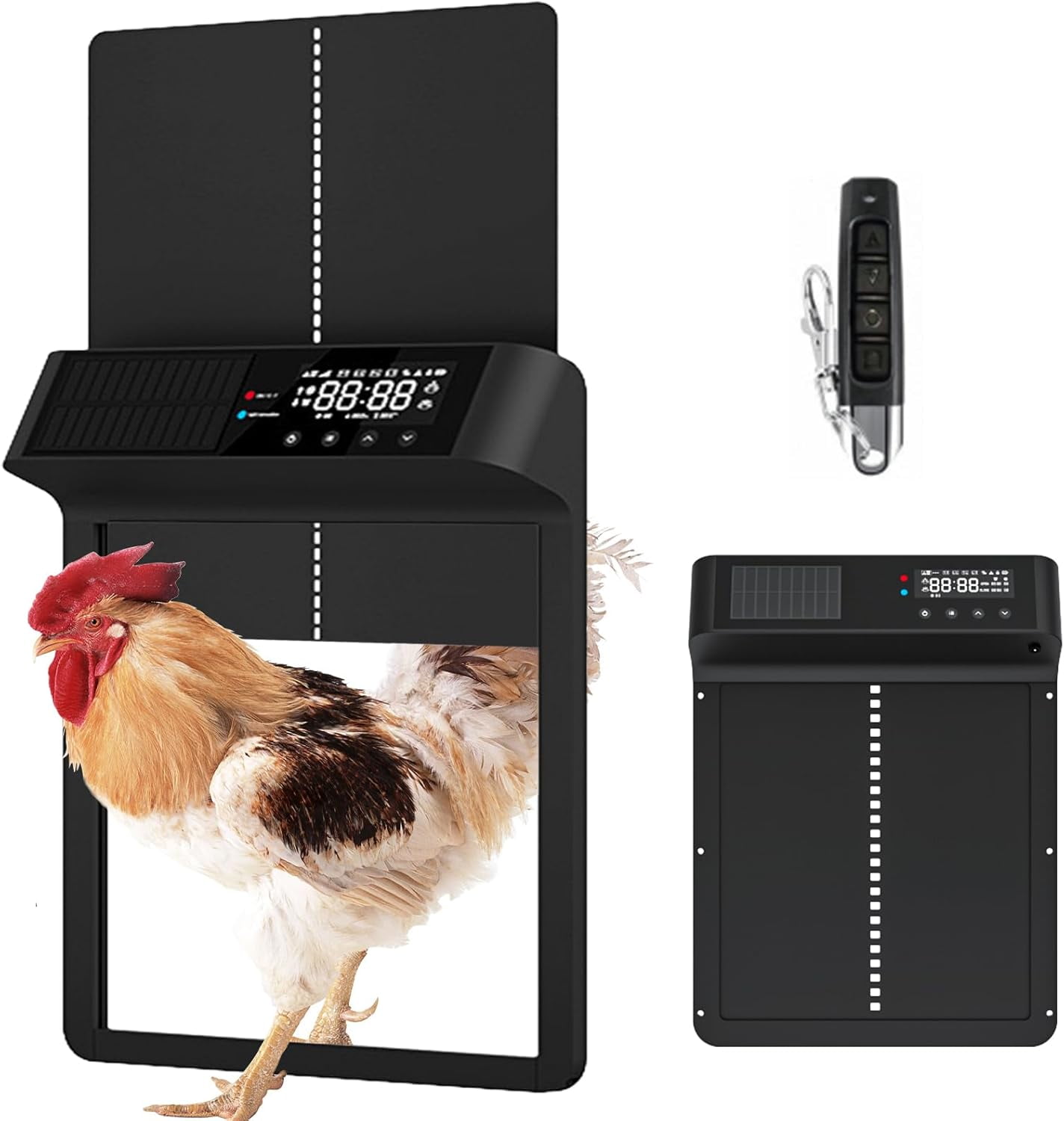 Automatic Chicken Coop Door, Solar Powered Electric Chicken Door Opener ...