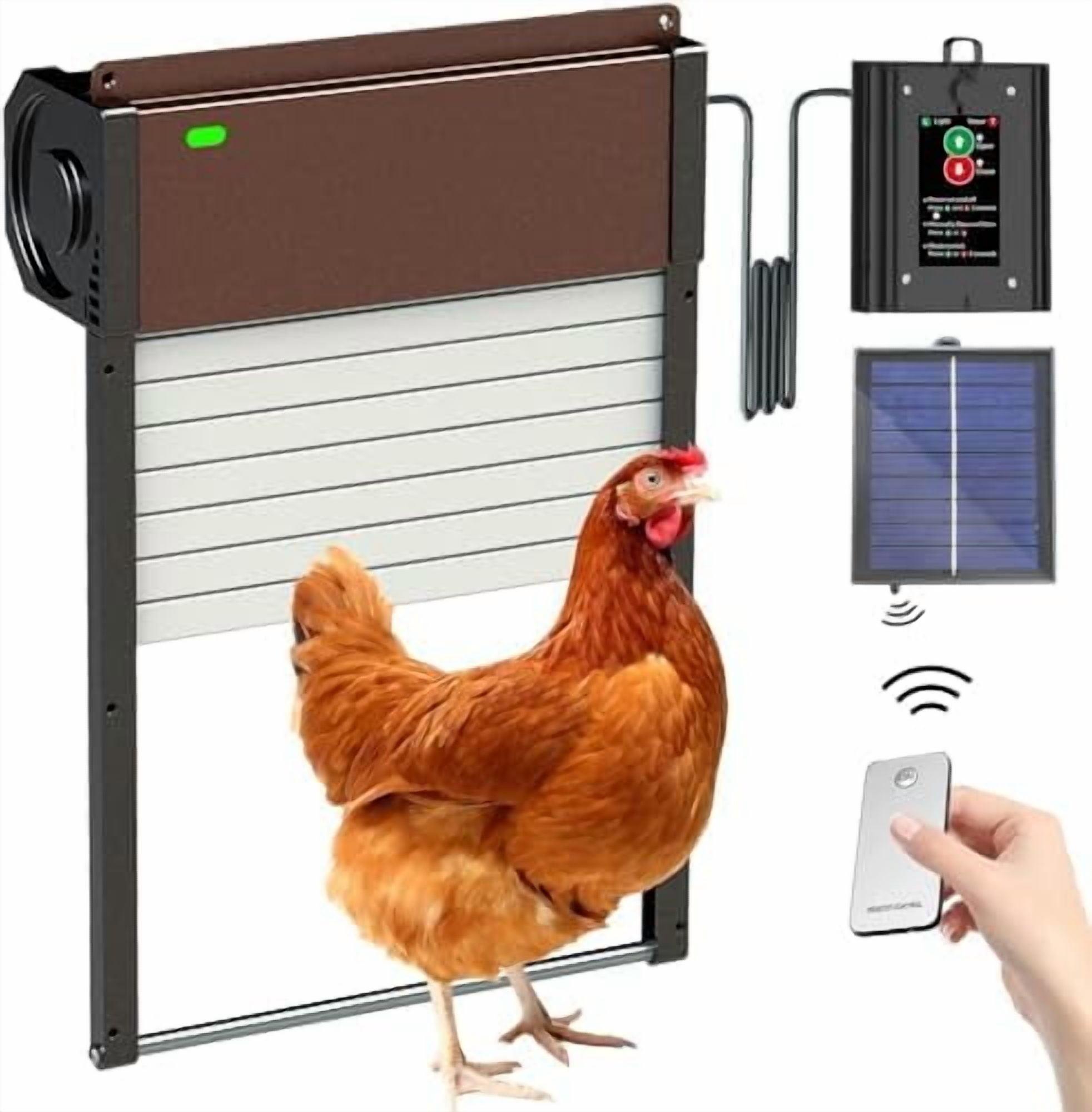 Automatic Chicken Coop Door Solar Powered - Opener Aluminum Auto ...