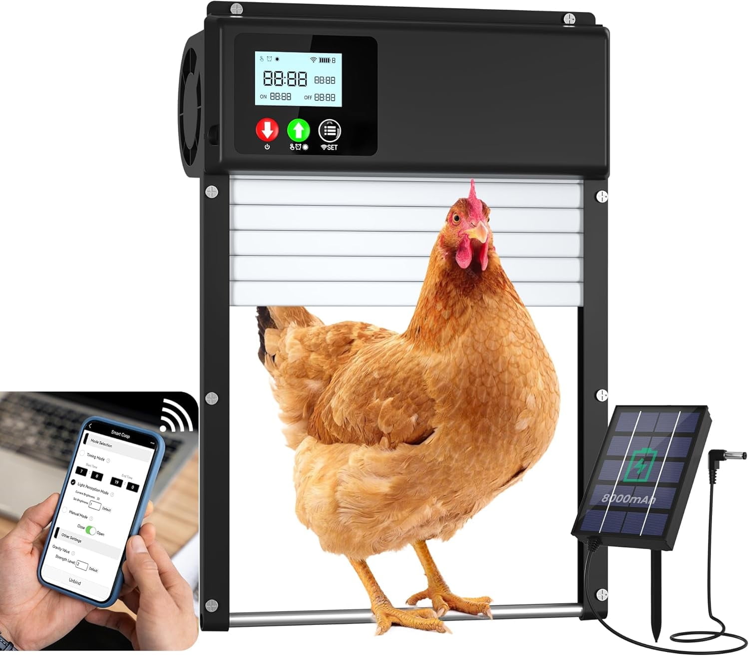 Automatic Chicken Coop Door with WiFi Remote Control, 2025 Upgraded ...
