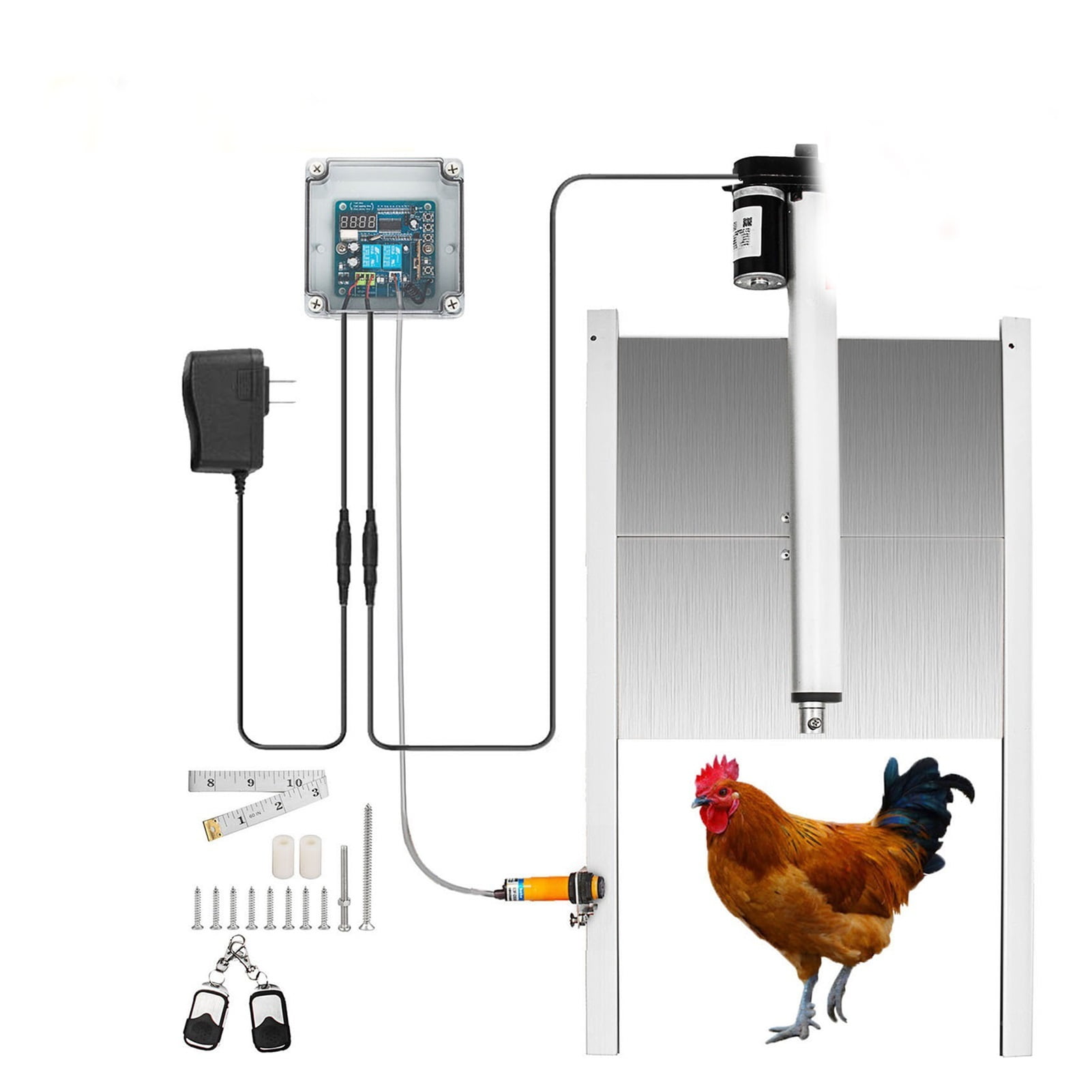 Automatic Chicken Door Opener Kits W/Time Sensor Induction Pets Door ...