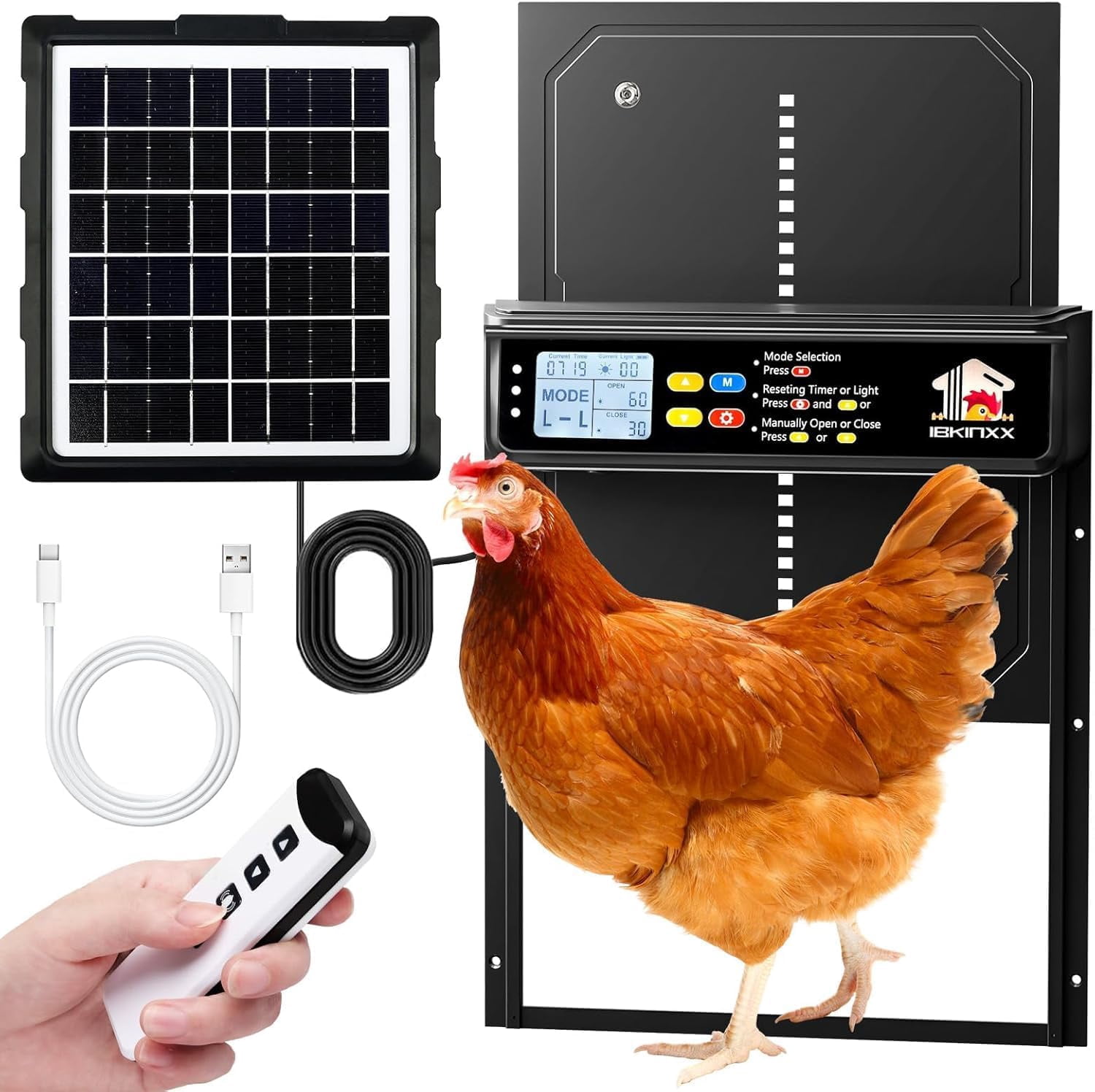 Automatic Chicken Doors Automatic Solar Powered Chicken Coop Door with ...