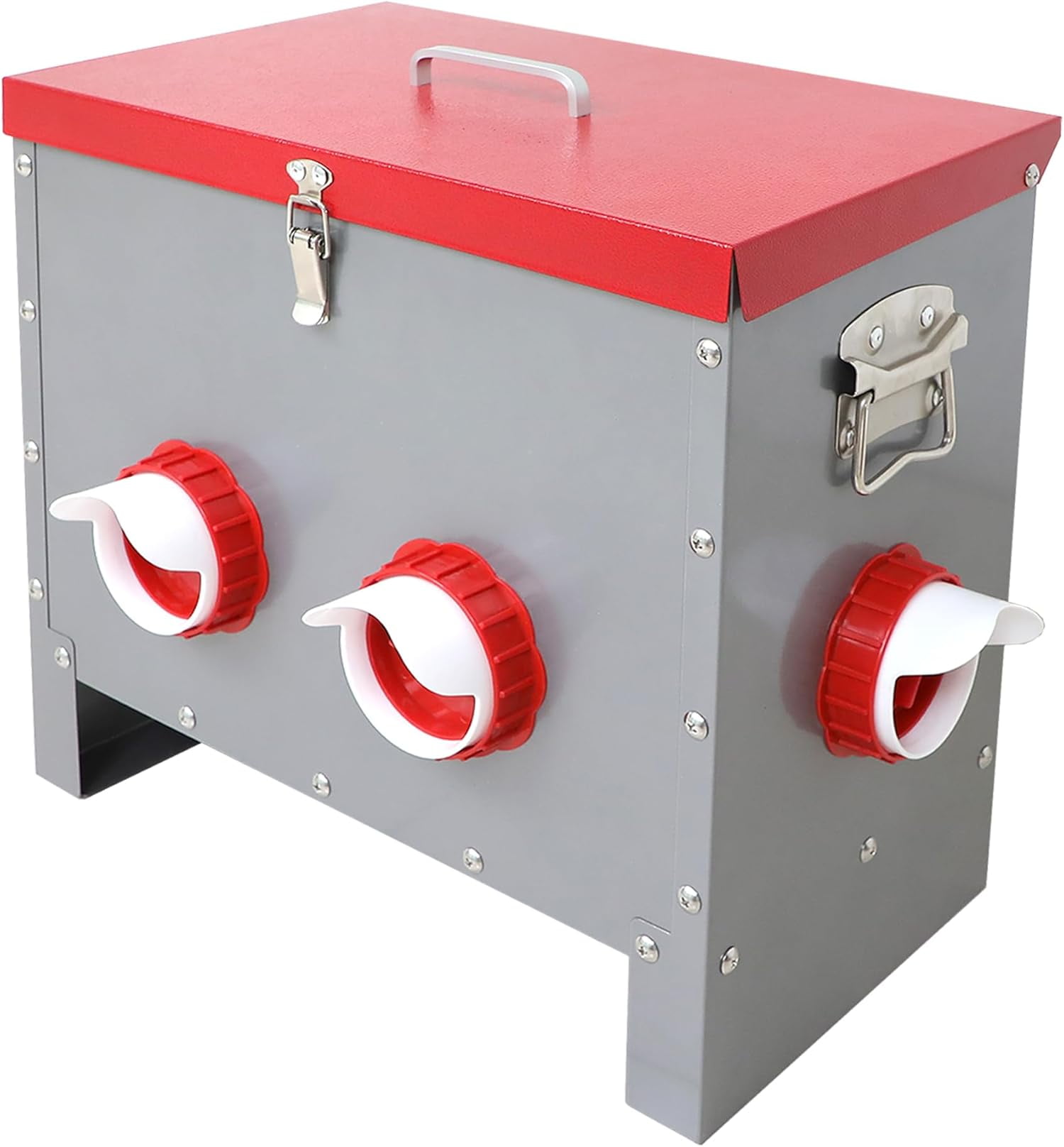 Automatic Chicken Feeder-40LB Poultry Feeder No with 6 Feeding Ports ...