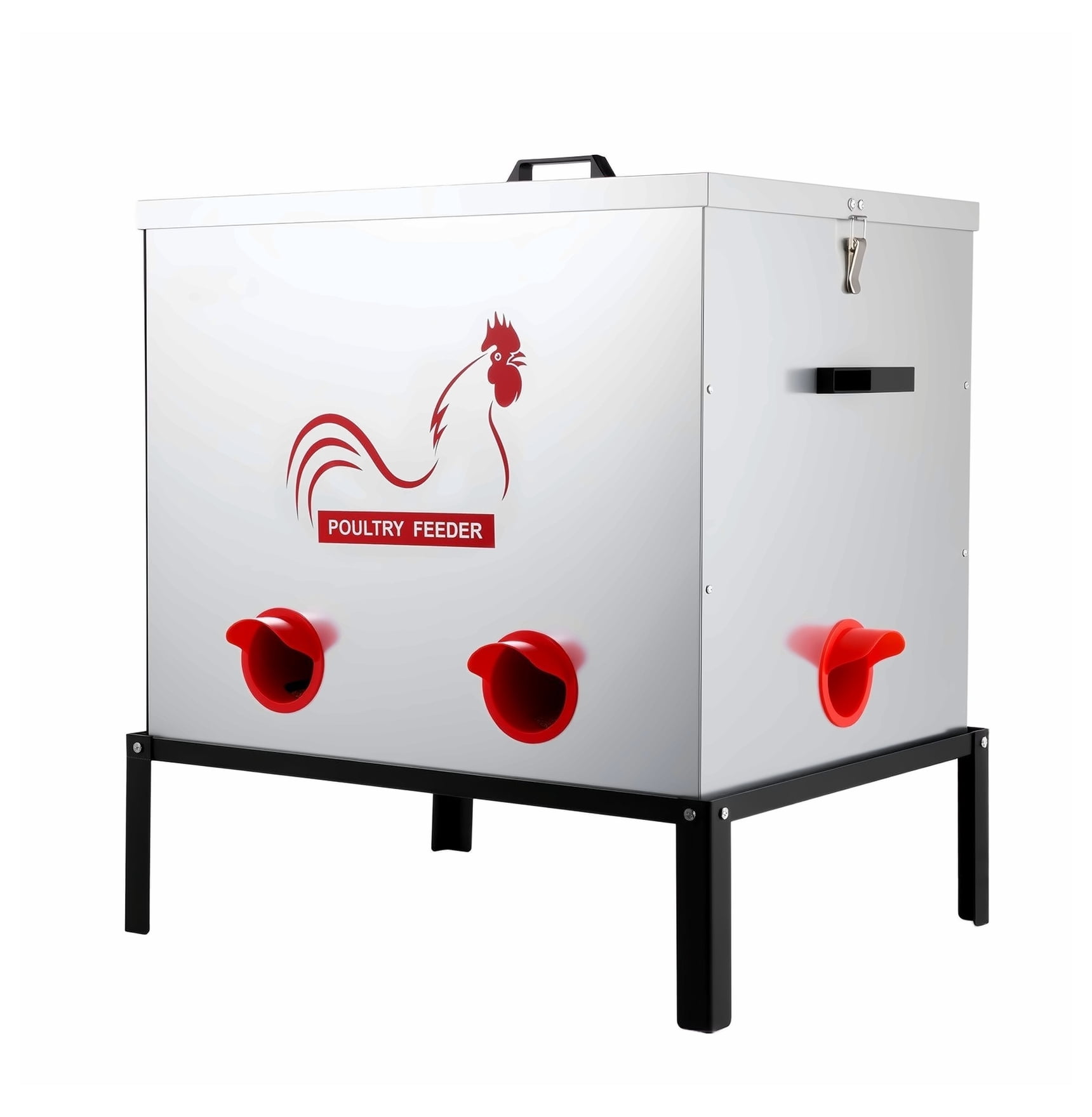 Automatic Chicken Feeder, 85 lbs Capacity, 6 Port No-Waste Poultry ...