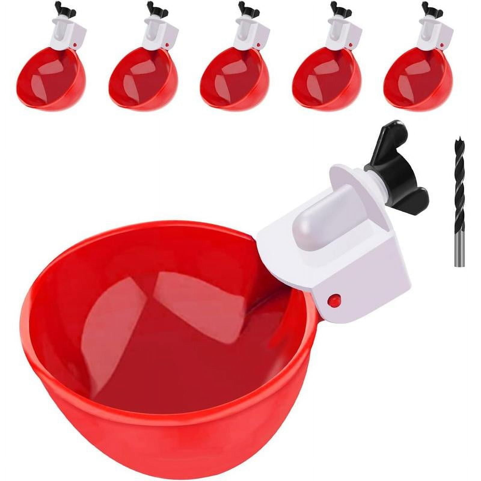 Automatic Chicken Water Cups, 6 Packs Large Chicken Watering Cups, Tee ...