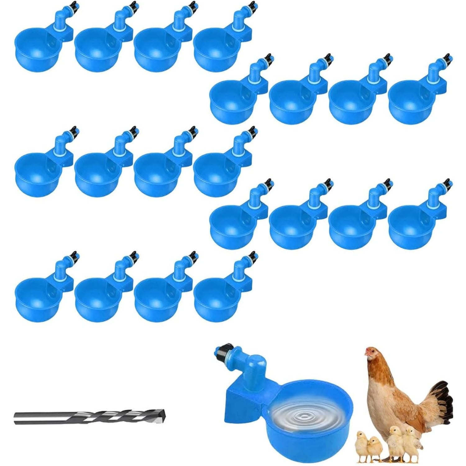 Automatic Chicken Water Cups, Chicken Waterer Cups Feeder, Tee Fittings ...