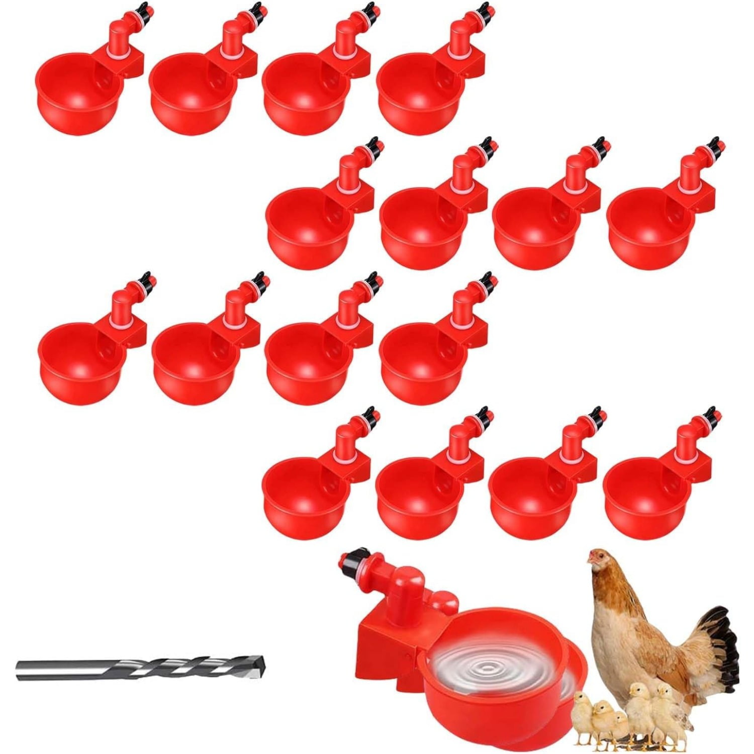 Automatic Chicken Water Cups, Chicken Waterer Cups Feeder, Tee Fittings ...