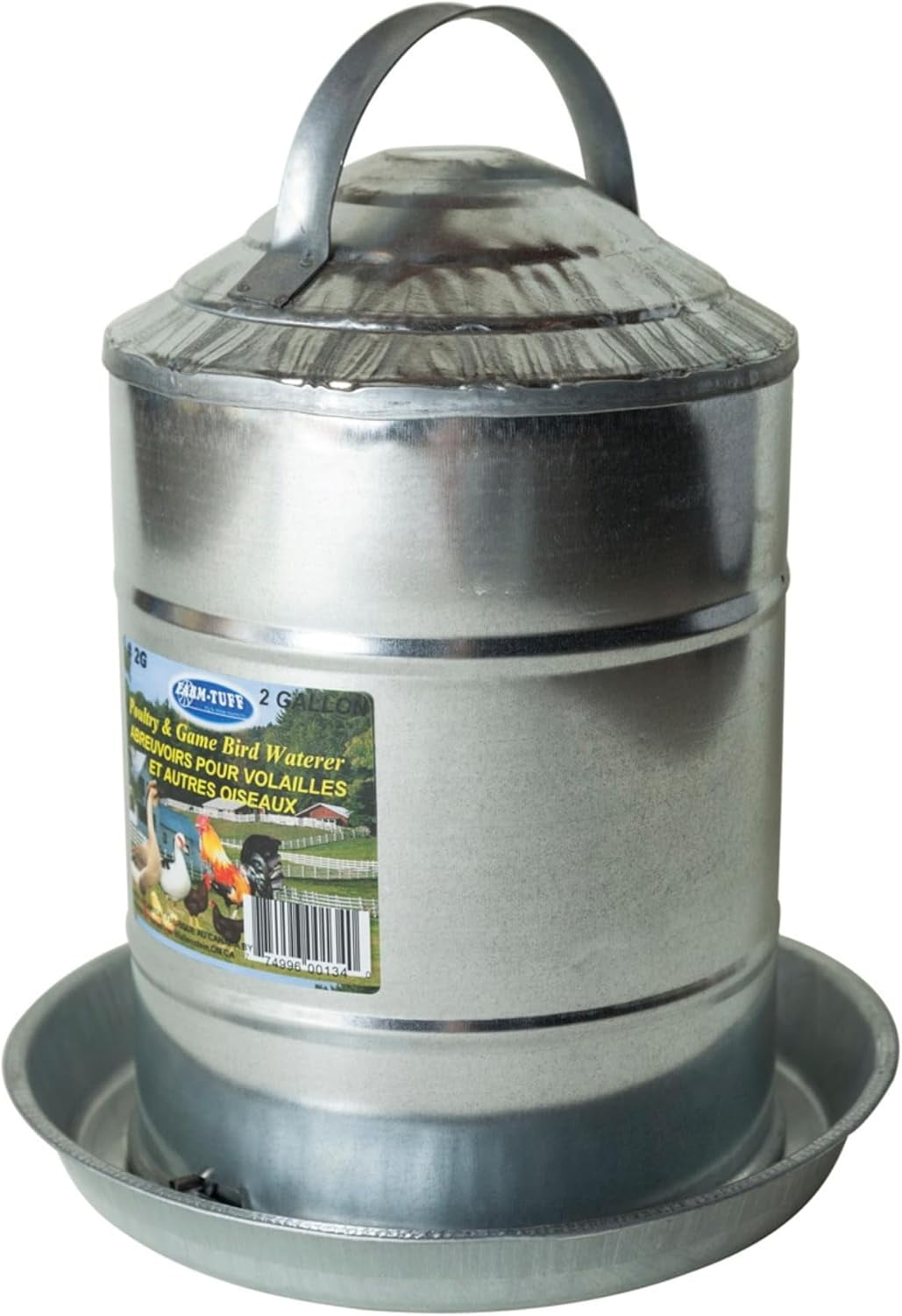 Automatic Chicken Waterer, 2 Gallon Capacity - Double Wall Galvanized ...