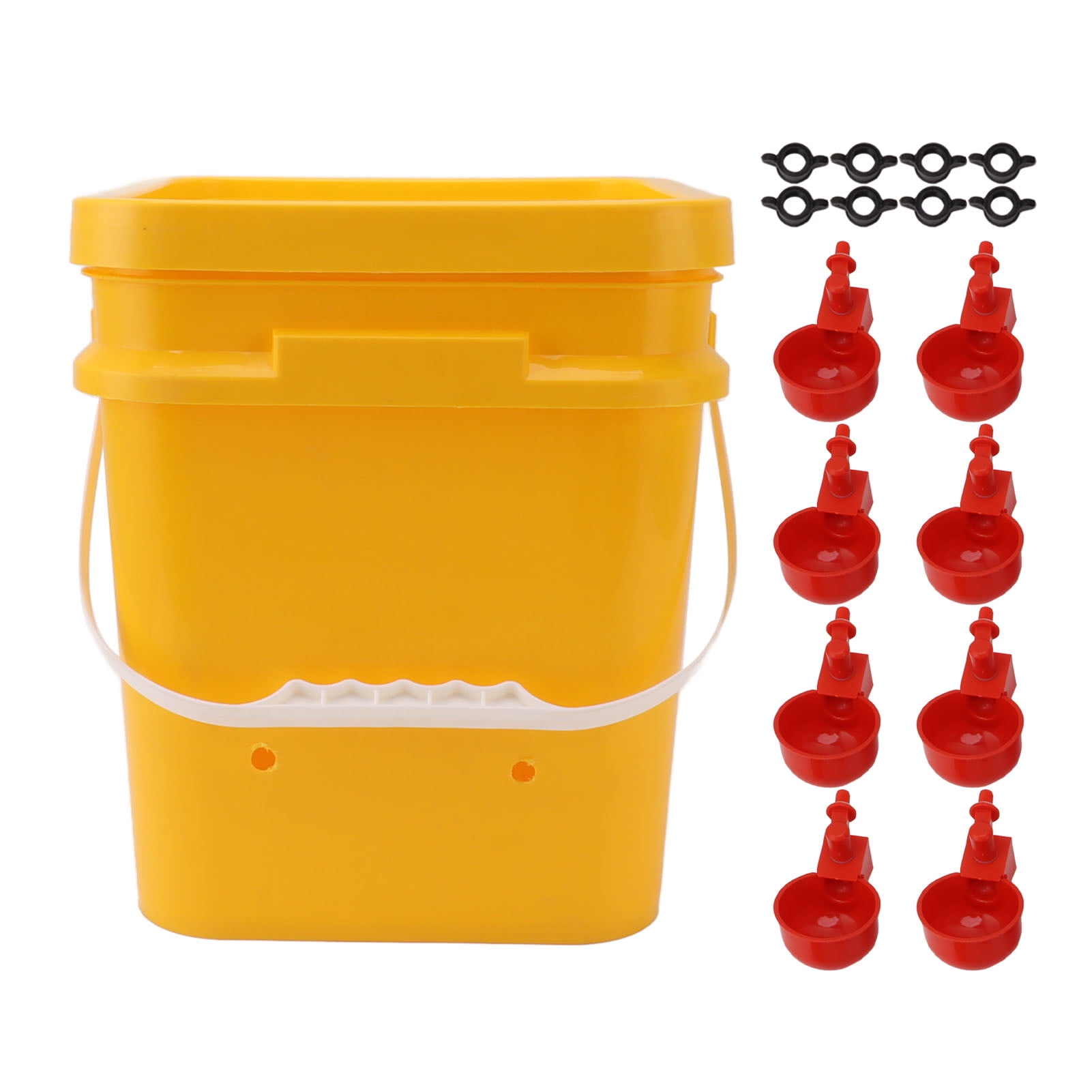 Automatic Chicken Waterer Cup with 12L Handheld Barrel Poultry Drinking ...