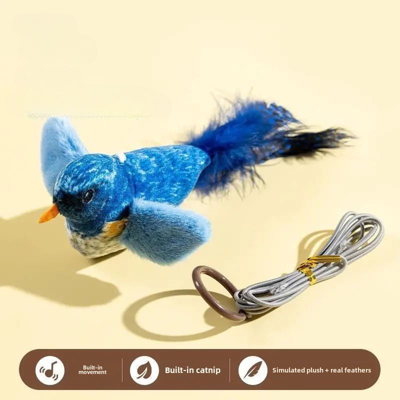 Automatic Chirping Bird Cat Toy with Motion Sensor & Catnip, Self-Play ...