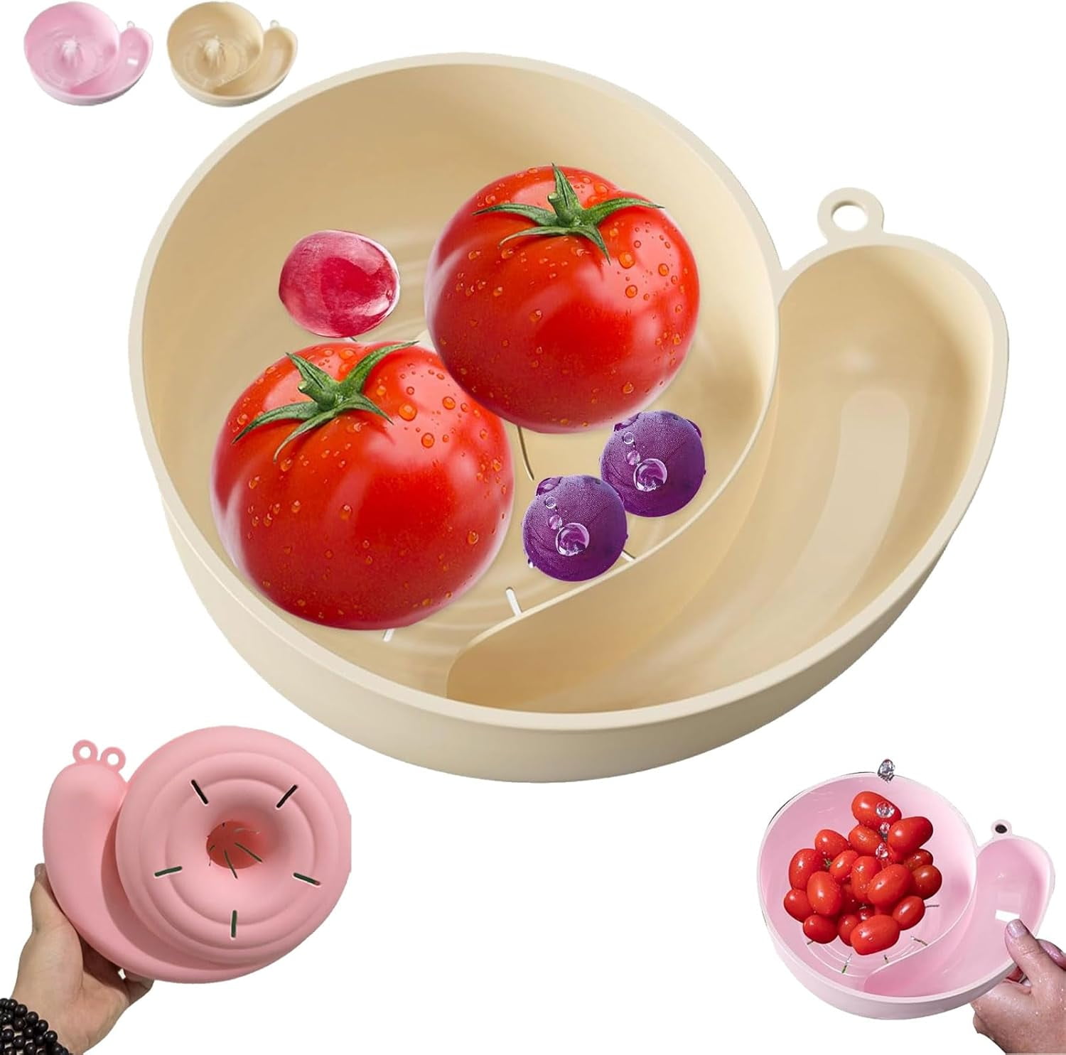 Automatic Cleaning Snail Drain Basket, 2025 New Snail Shape Drainer ...