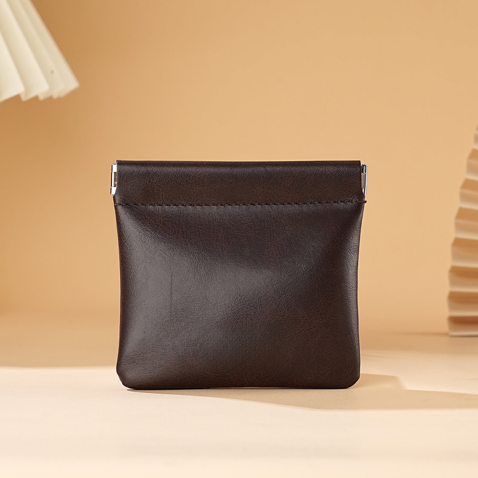 Automatic Closure Coin Purse | Portable PU Leather Organizer Pouch for ...