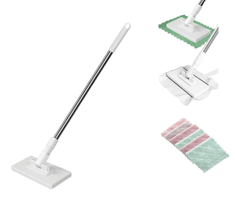 Automatic Cloth Changing Mini Mop, No-Wash Mop, Uses Disposable Face ...