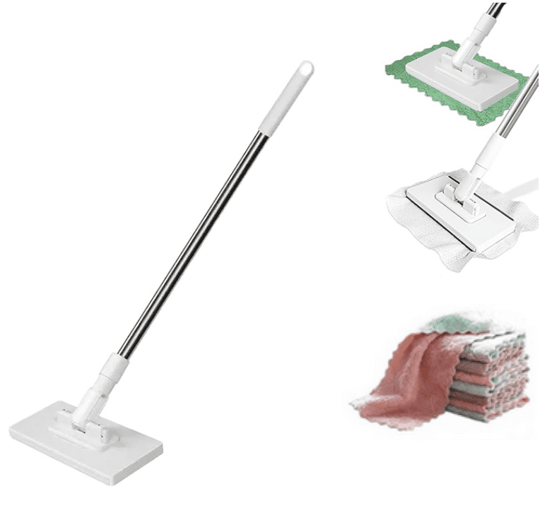 Automatic Cloth Changing Mini Mop, No-Wash Mop, Uses Disposable Face ...