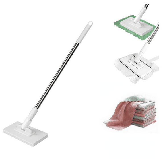 Automatic Cloth Changing Mini Mop, No-Wash Mop, Uses Disposable Face ...