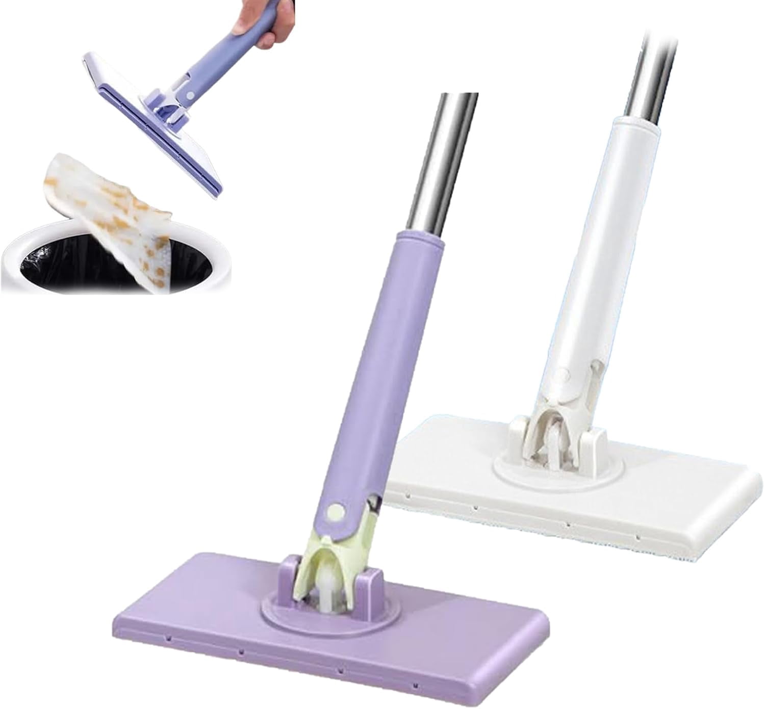 Automatic Cloth Changing Mini Mop, Portable Hands Free Mop, Lazy Mop ...