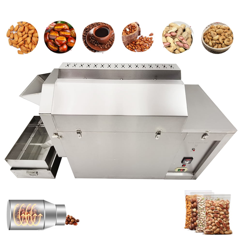 Automatic Coffee Bean Nut Roaster Machine Peanut Roasting Processing ...