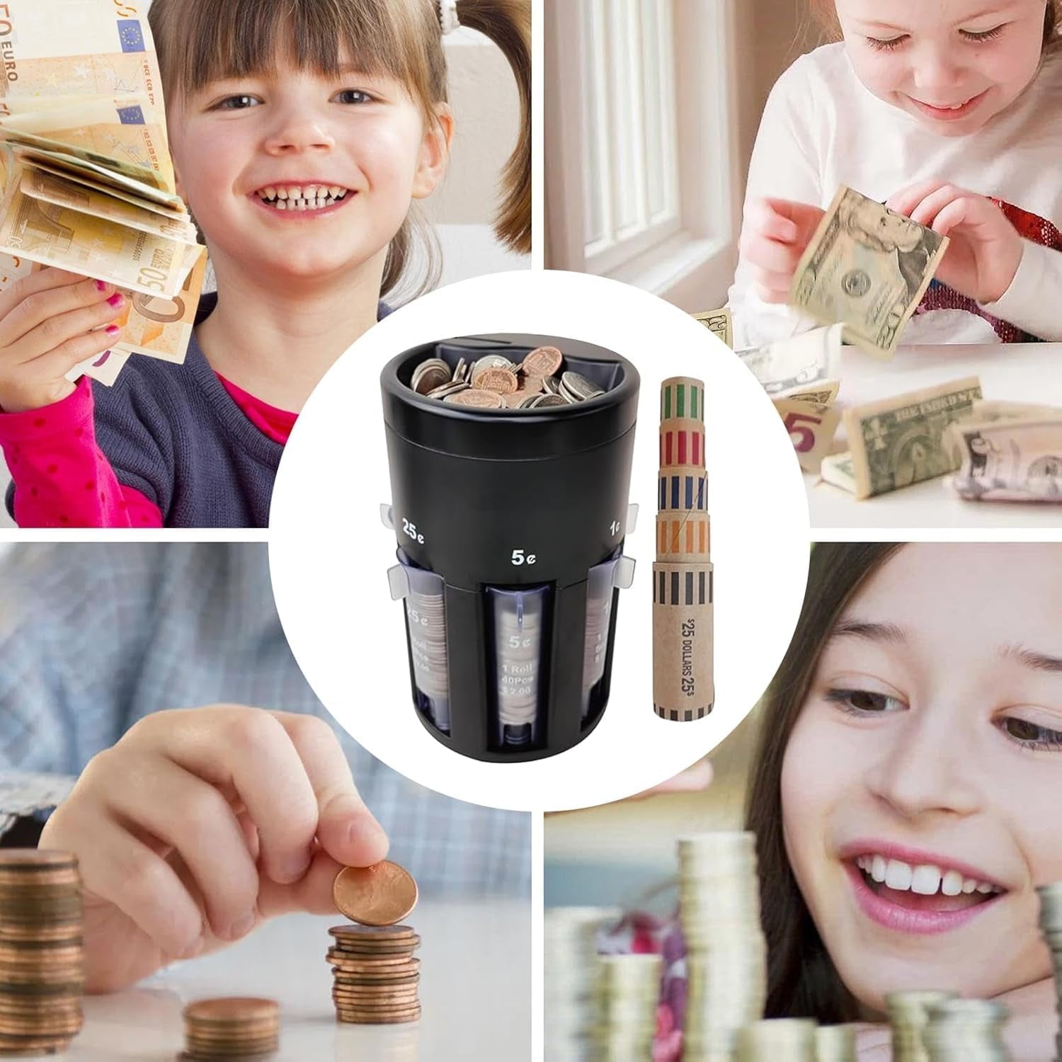 Automatic Coin Sorter with Coin Wrappers, Digital Coin Counter, Coin ...